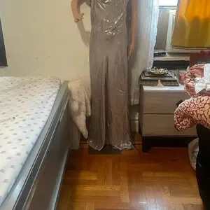 Dresses | Bcbg Maxazria Folmar Maxi Silver Dress | Poshmark